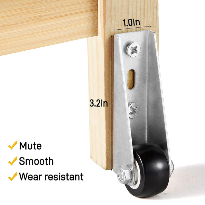 Low-Profile Side-Mount Caster Wheels for Furniture – Huntly