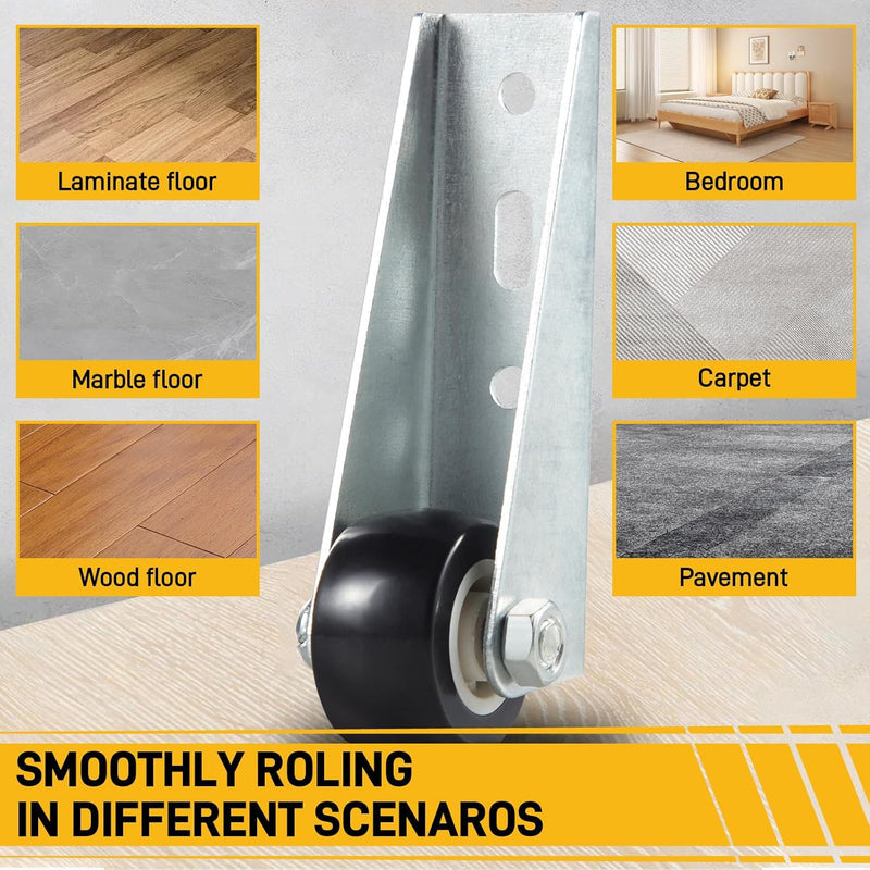 Low-Profile Side-Mount Caster Wheels for Furniture – Huntly