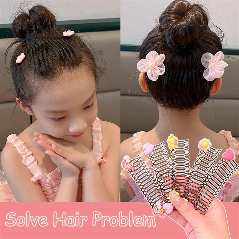 Girls Flower Bow Hair Comb – Huntly
